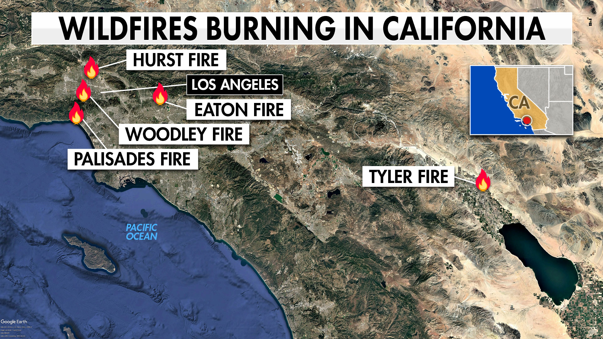 Fire Map In California California Wildfires: Interactive Map Of LA